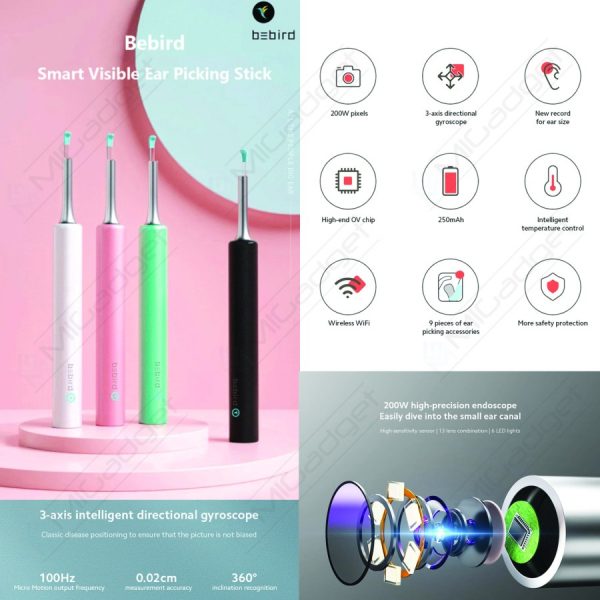 Xiaomi Bebird T5 Pembersih Telinga Smart Camera Earpick Korek Kuping ...