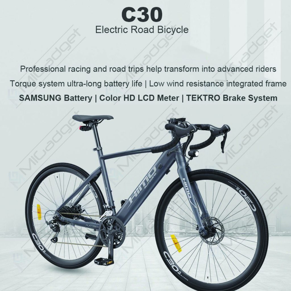 Himo C30 C30S C30R Sepeda Elektrik Road Bike Roadbike Ebike 9 Speed ...