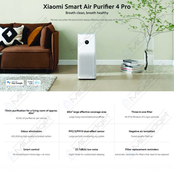 Xiaomi Smart Air Purifier 4 Pro - Mi Air Purifer 4 Pro - Garansi Resmi ...