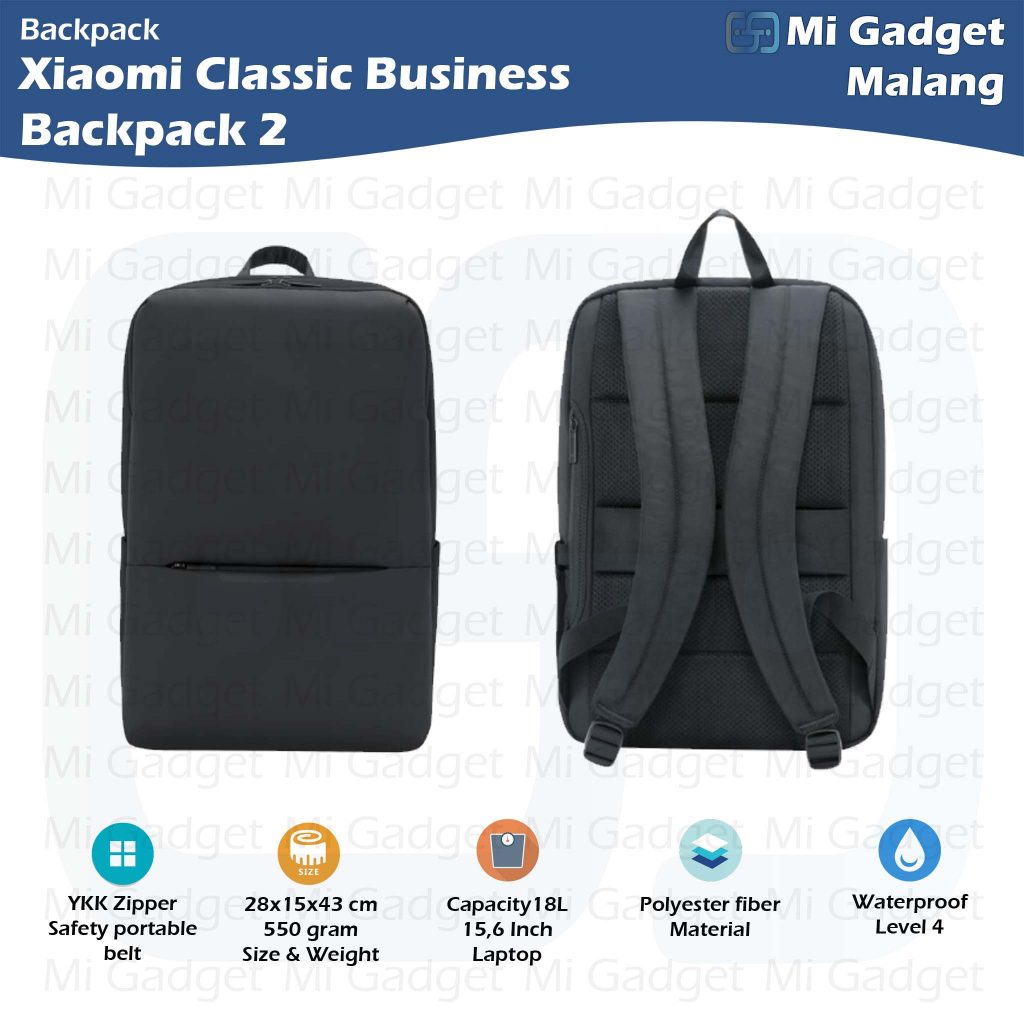 Xiaomi Bag Original Classic Business Backpack Tas Xiaomi Laptop Ransel ...