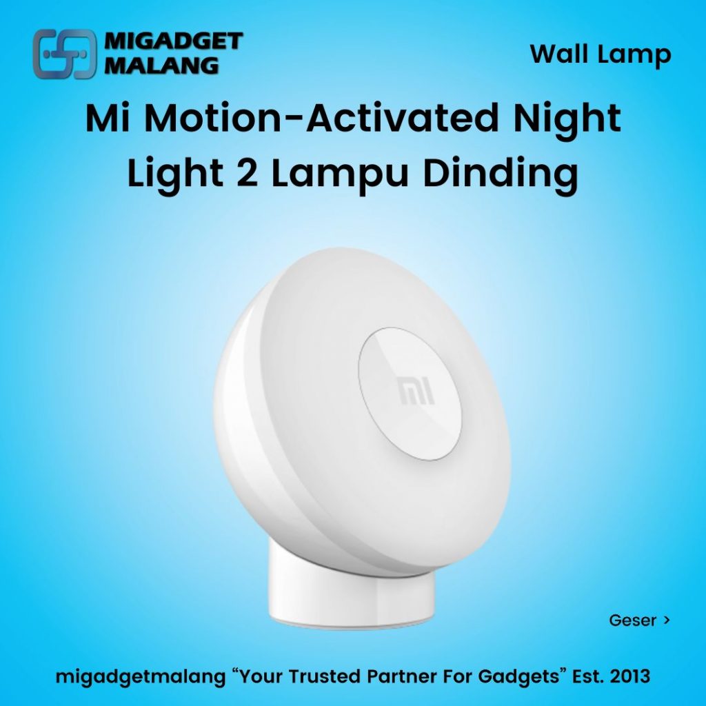 Mi Motion-Activated Night Light 2 Lampu Dinding Tempel Kamar Tidur Unik ...