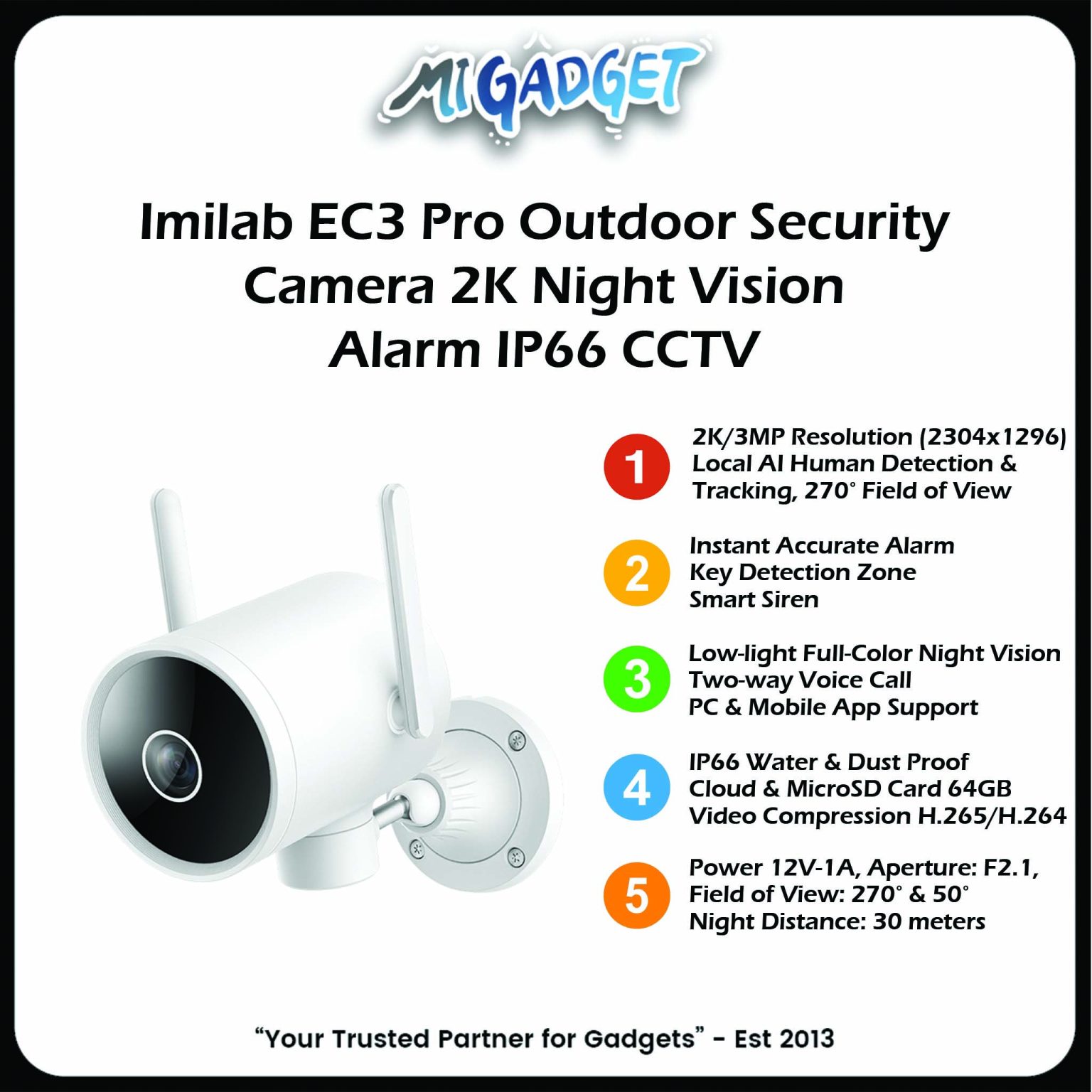 5 Tips Memilih Kamera CCTV Outdoor yang Bagus - Mi Gadget Malang