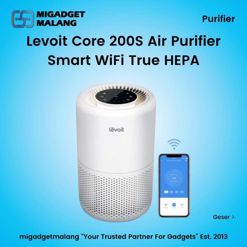 Levoit Core 200S Air Purifier Smart WiFi True HEPA Voice Control - Rp 1 ...