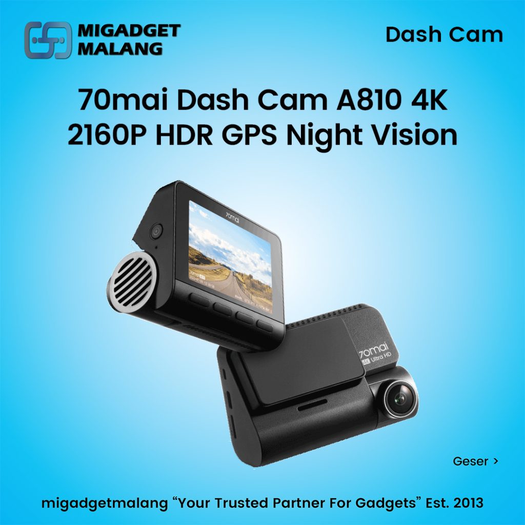 70mai Dash Cam A810 Set Front 4K 2160P Rear HDR 1080P GPS Night Vision ...