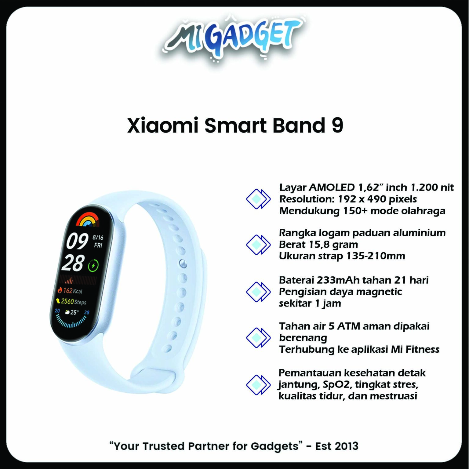 5 Kelebihan Xiaomi Smart Band 9 VS Smart Band 8 - Mi Gadget Malang