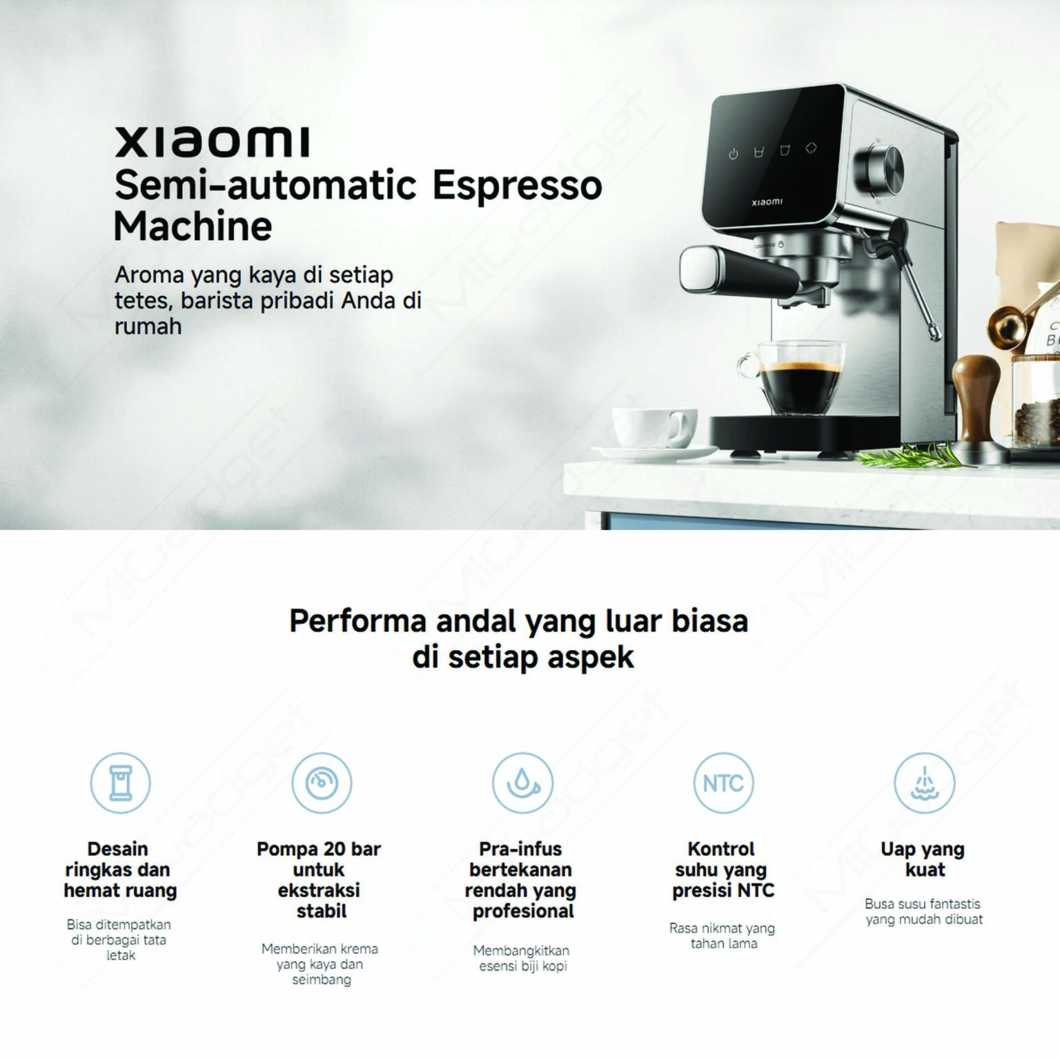 Xiaomi Semi Automatic Espresso Machine Mesin Kopi Espresso Semi ...